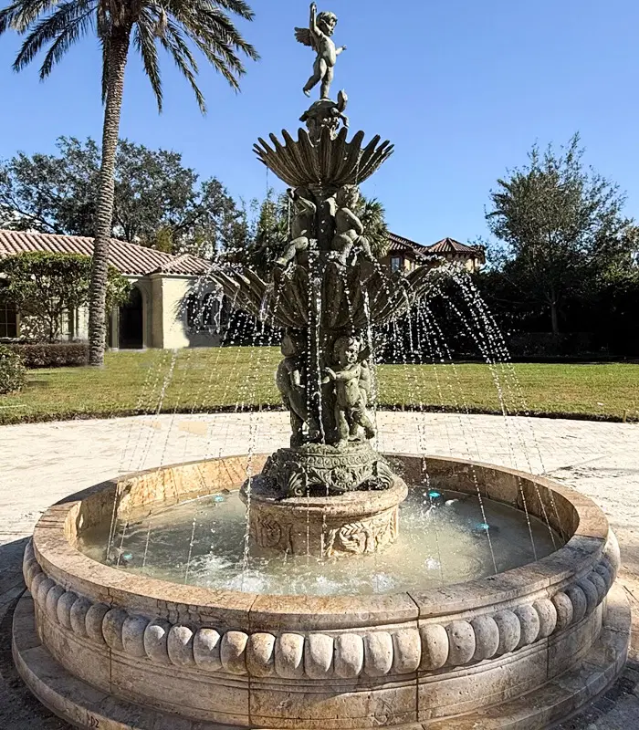Tiered Bronze Fountains | Elegant Outdoor Water Features