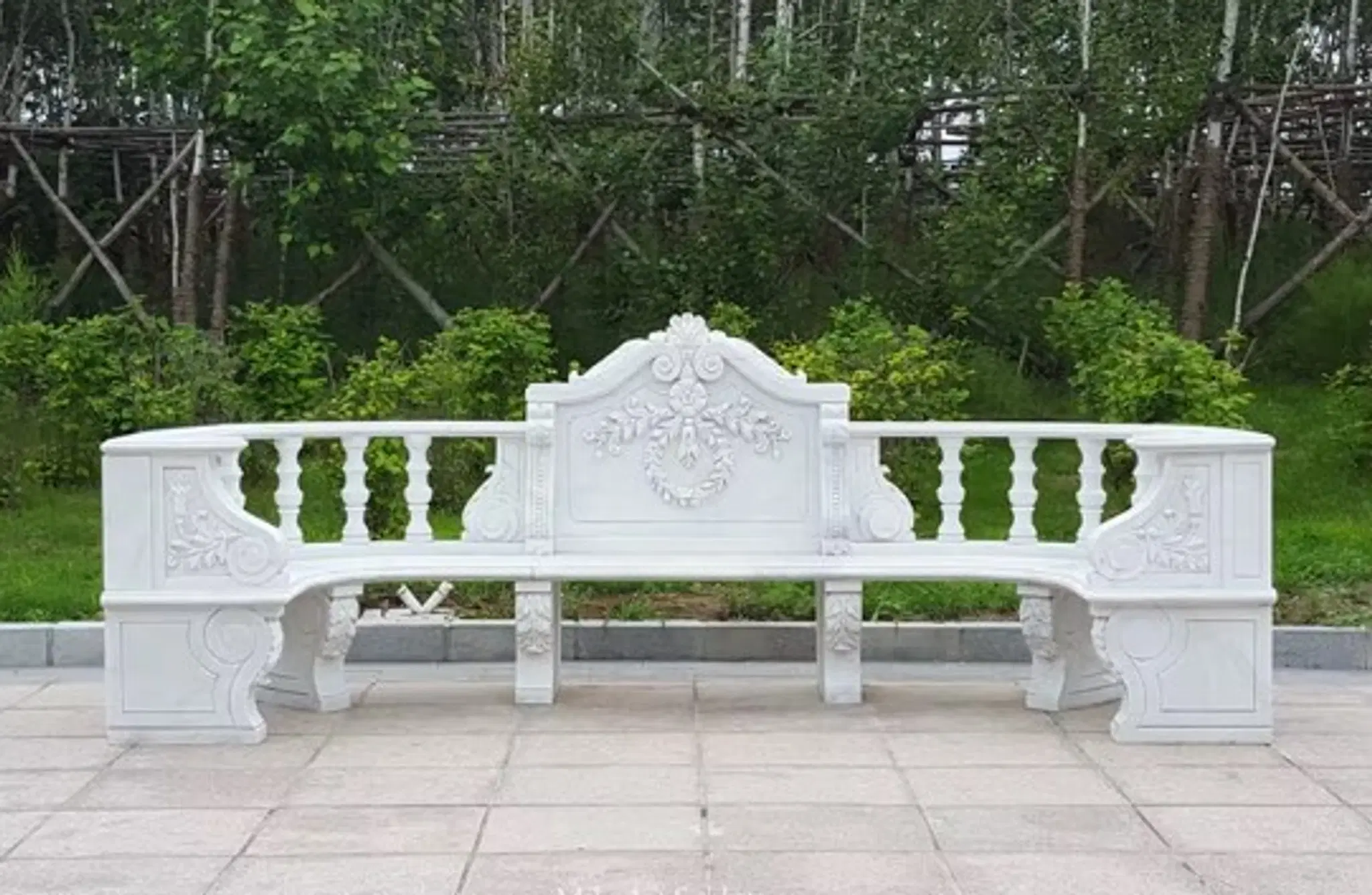 Luxury Outdoor Benches | Marble Garden Seating | Custom