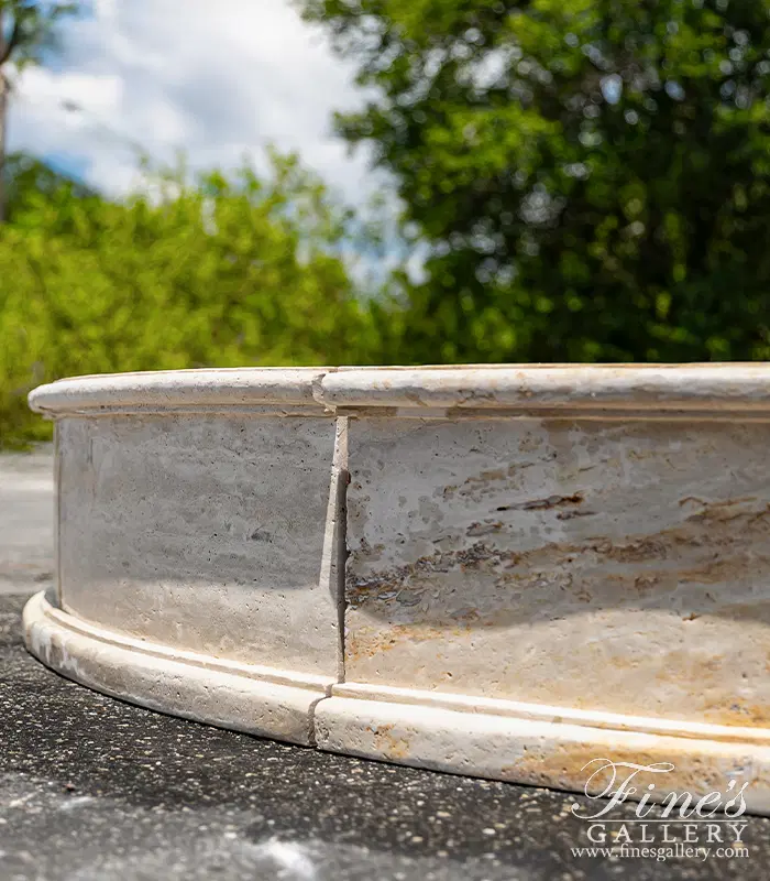 Marble Fountains - Simplistic Pool Basin In Light Travertine - MPL-355 ...