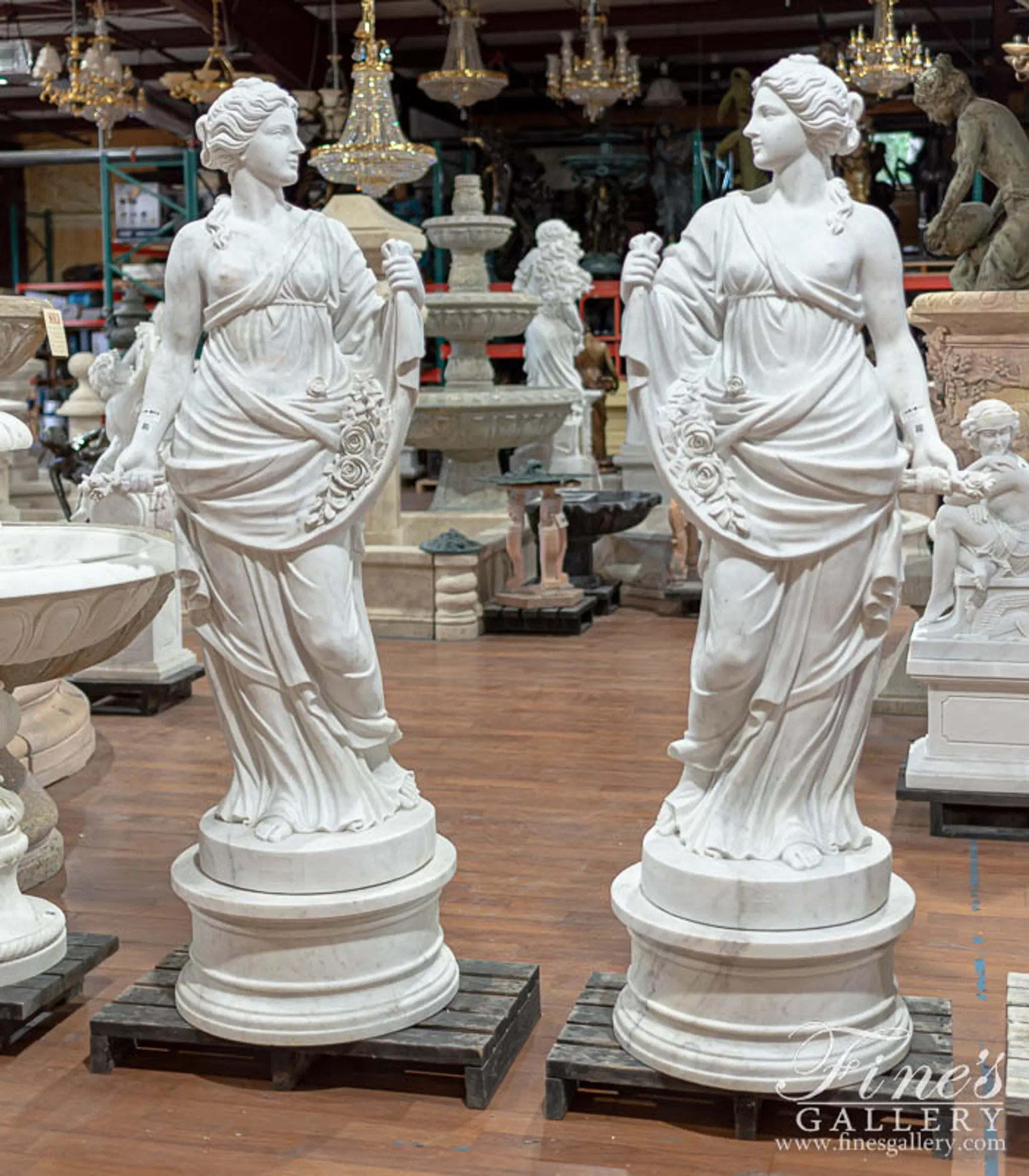 Statues | Marble Statues | Statue-Pairs Marble Statues | Fine's Gallery ...