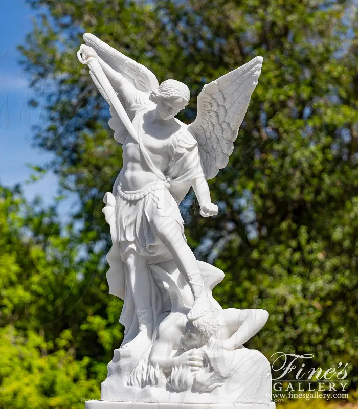 St. Michael the Archangel Statue | Marble Religious Statues